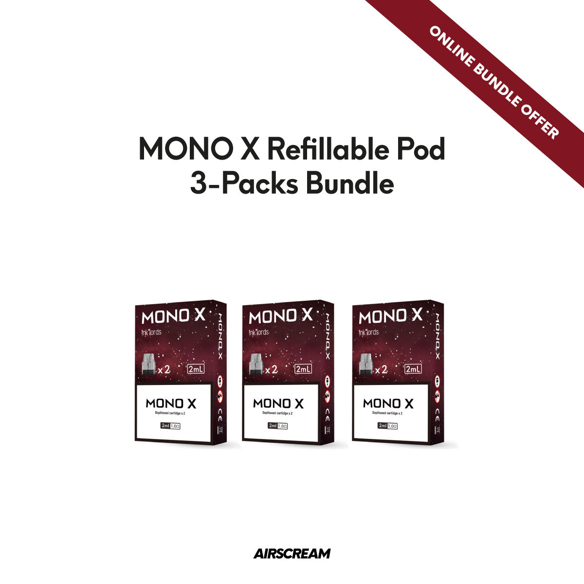 MONO X Refillable Pod 3-Packs Bundle – AIRSCREAM UK Limited (CRN ...